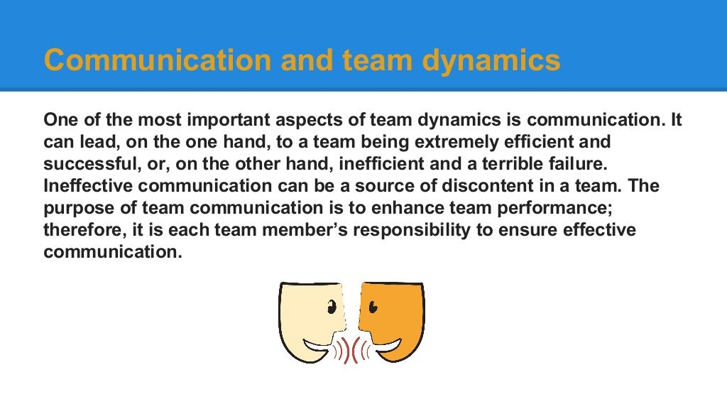 Communication and team dynamics