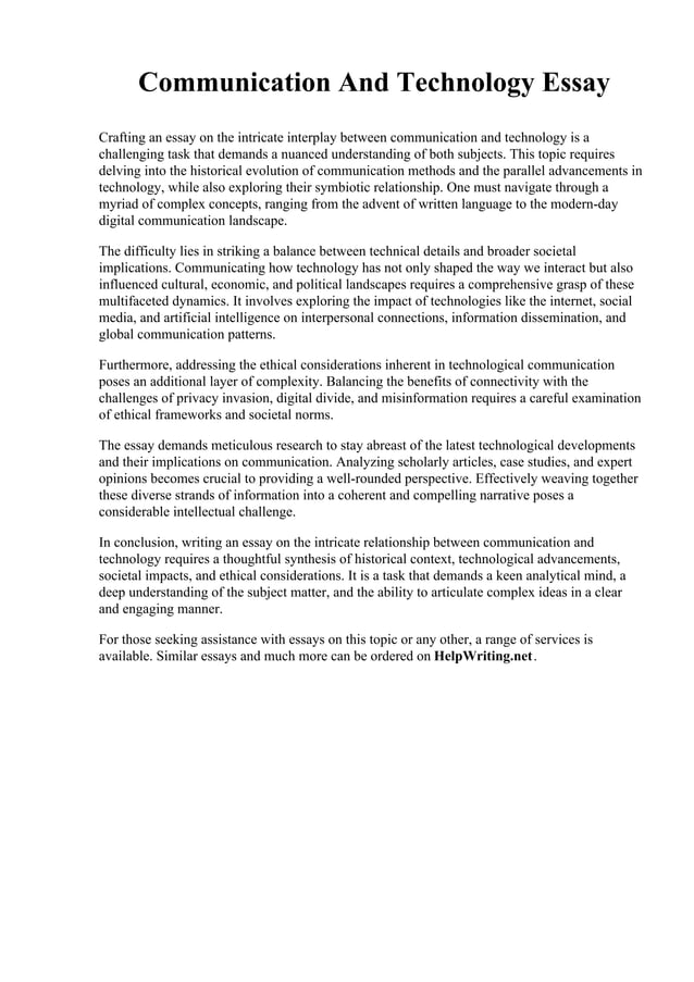 Communication And Technology Essay.pdf