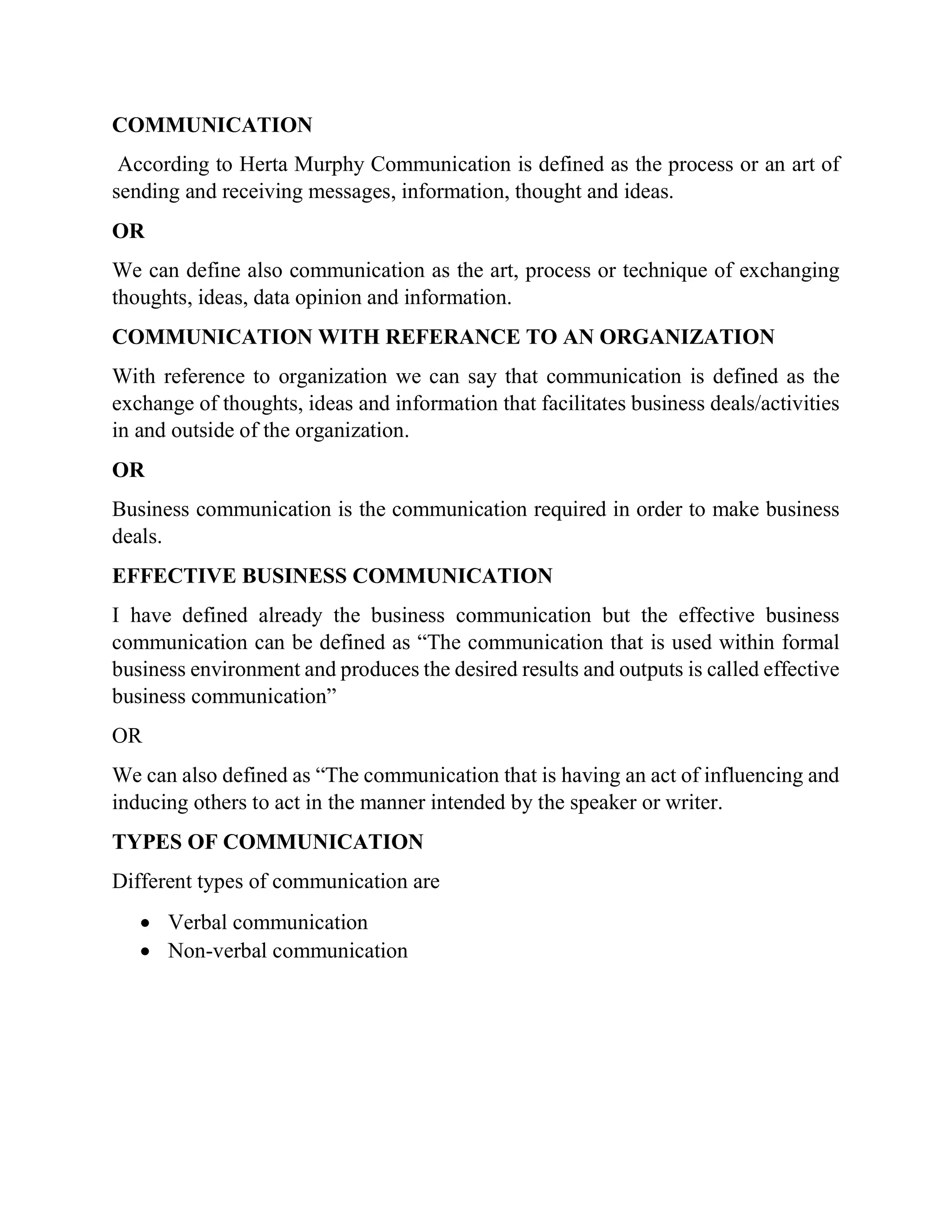 Communication And Its Types | PDF | Email | Internet
