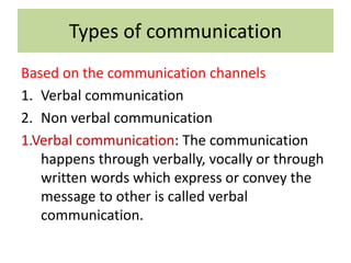 Communication and types of communication | PPT