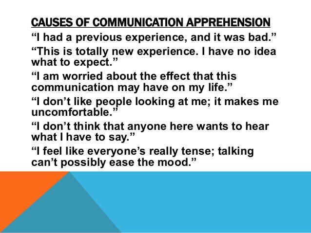 Communication apprehension