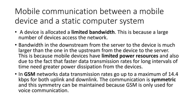 Communication Asymmetry Mobile Computing Pptx Computer Networking Computing