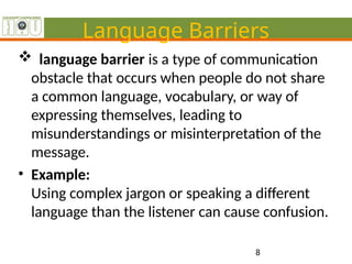 Communication barrier and type of barriers | PPT