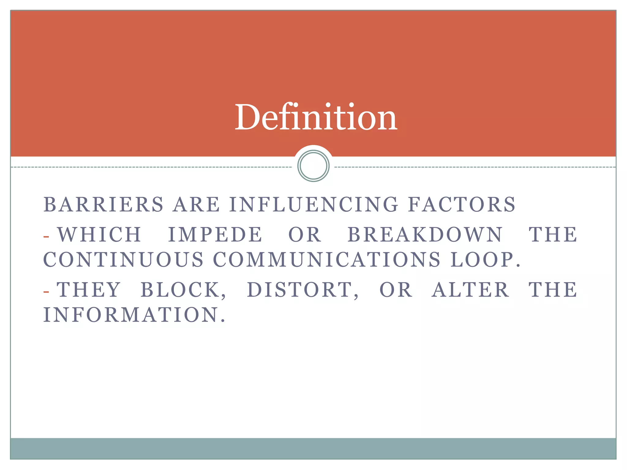 Communication barriers | PPTX