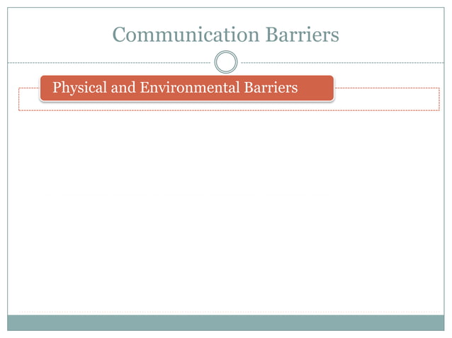 Communication barriers | PPTX