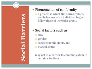 Communication barriers | PPTX