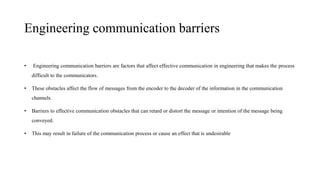 Communication barriers | PPTX