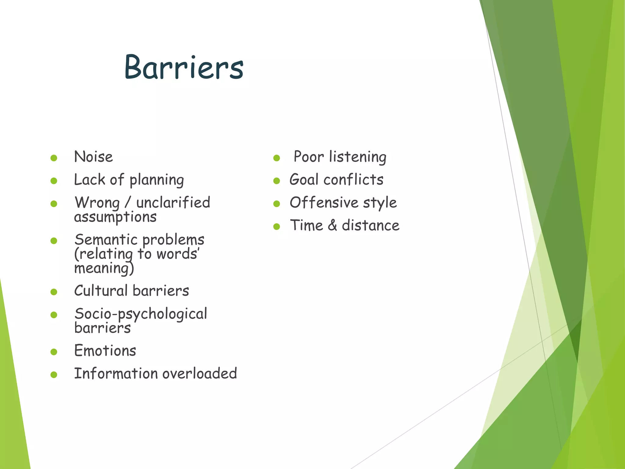 Communication barriers 4 | PPTX