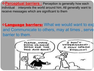 Communication barriers in an organization | PPTX
