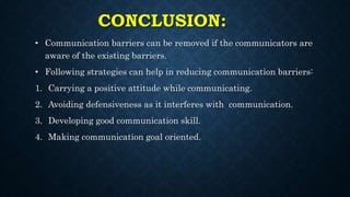 Communication barrier presentation for beginners | PPT