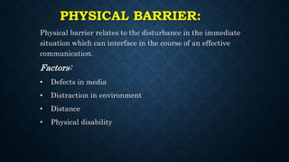 Communication barrier presentation for beginners | PPTX