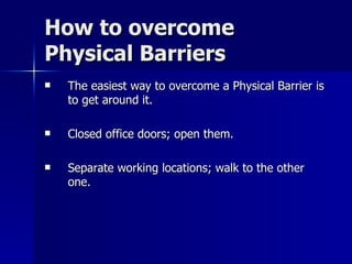 Communication barriers presentation main | PPT