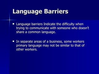 Communication barriers presentation main | PPT
