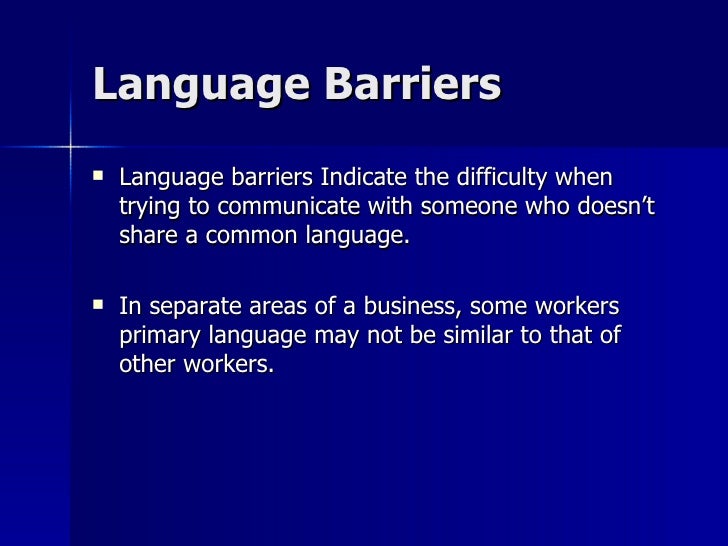 Communication barriers presentation main