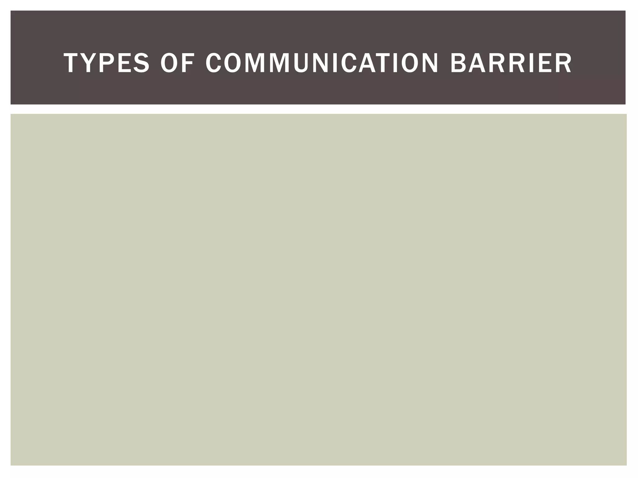 COMMUNICATION barrier types.pptx | Technology & Computing