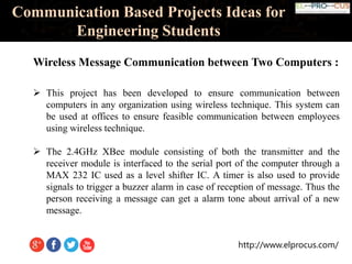 Communication Based Projects Ideas for Engineering Students | PPTX