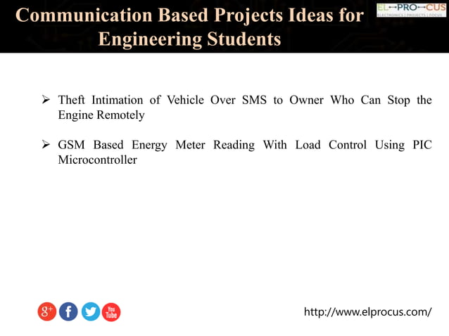 Communication Based Projects Ideas for Engineering Students | PPTX