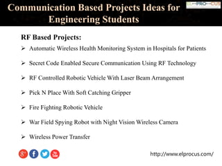 Communication Based Projects Ideas for Engineering Students | PPTX