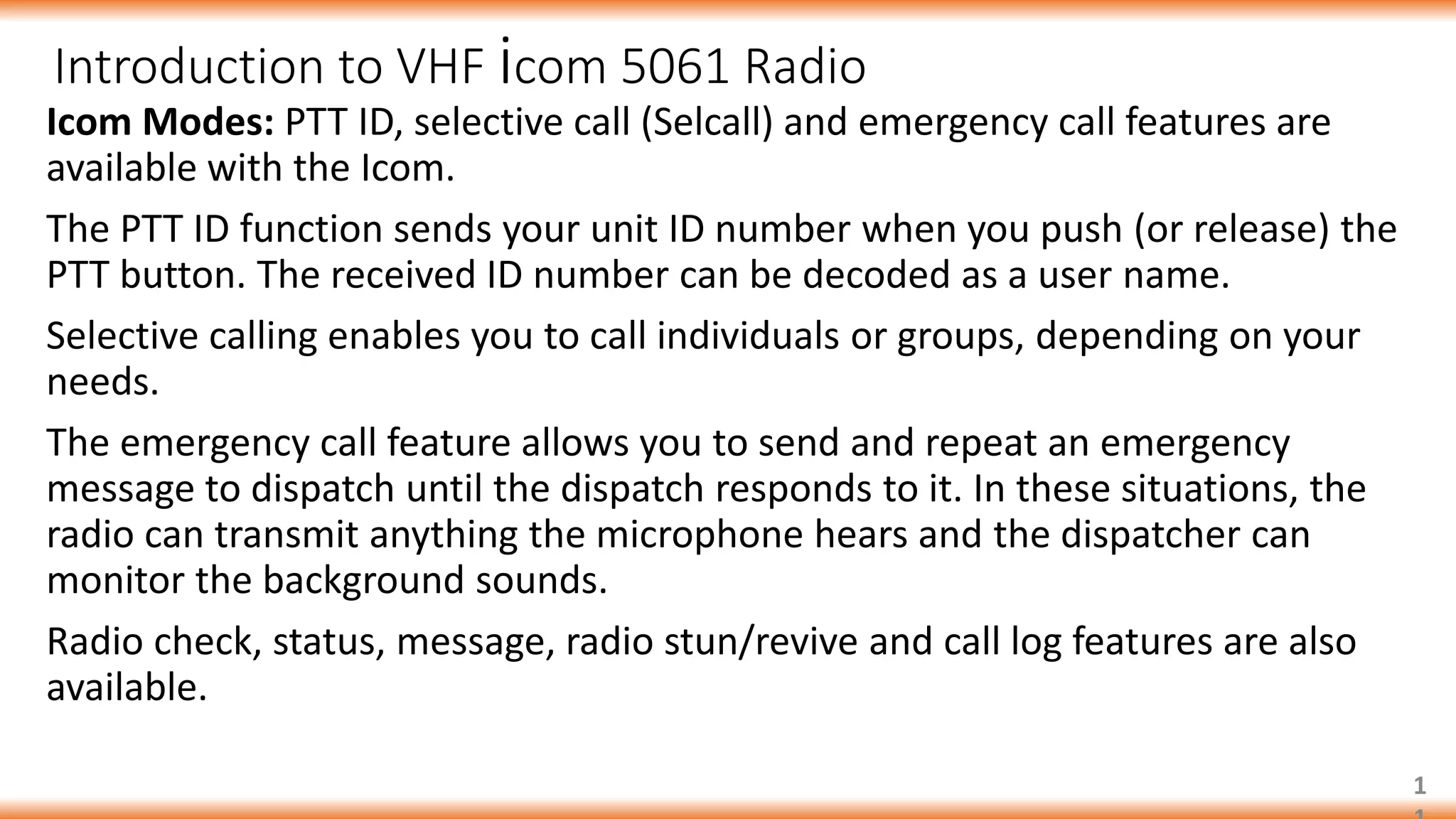 VHF Communication Basics Part 3 | PPTX