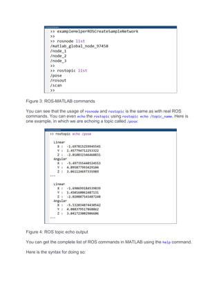 Communication between matlab ros toolbox and ros network | PDF