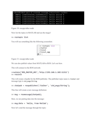 Communication between matlab ros toolbox and ros network | PDF