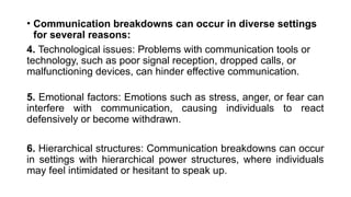 Communication breakdowns can occur in diverse settings for.pptx