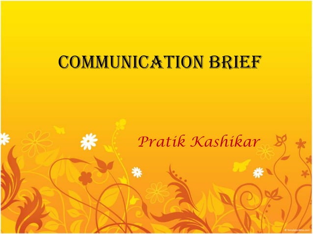 Communication brief | PPT