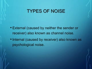 Noise in Communication. | PPTX