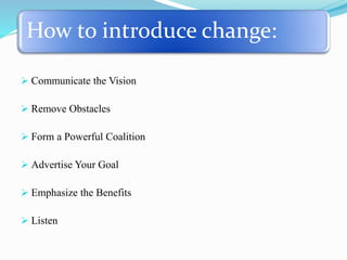 Communication & Change in Organizations | PPTX
