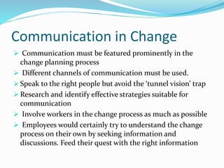 Communication & Change in Organizations | PPTX
