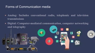 Communication Media/Channel - Meaning, Roles and Types | PPTX