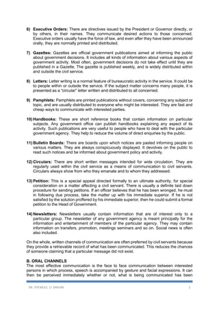 Communication channels within the public service in nigeria | PDF