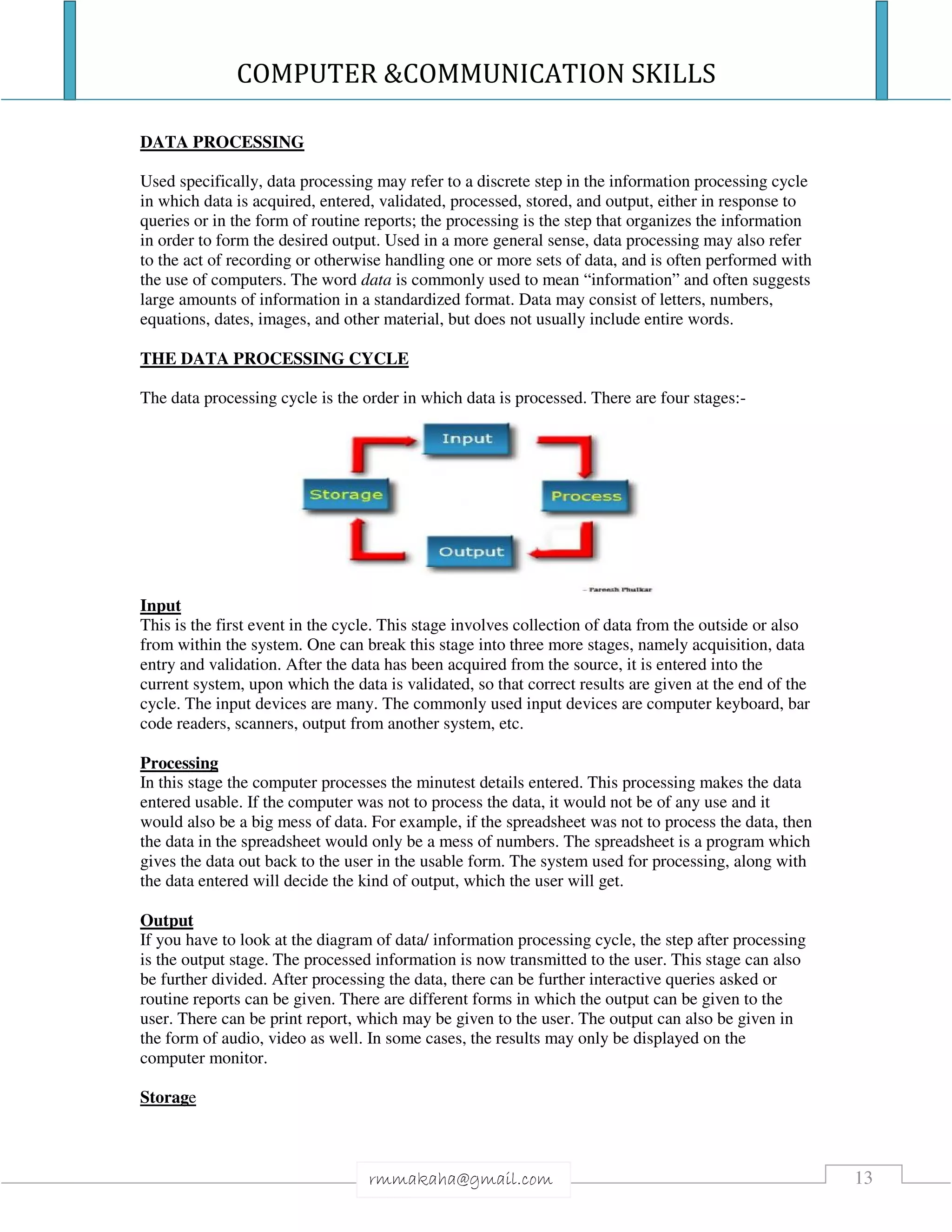 COMMUNICATION & COMPUTER SKILLS | PDF
