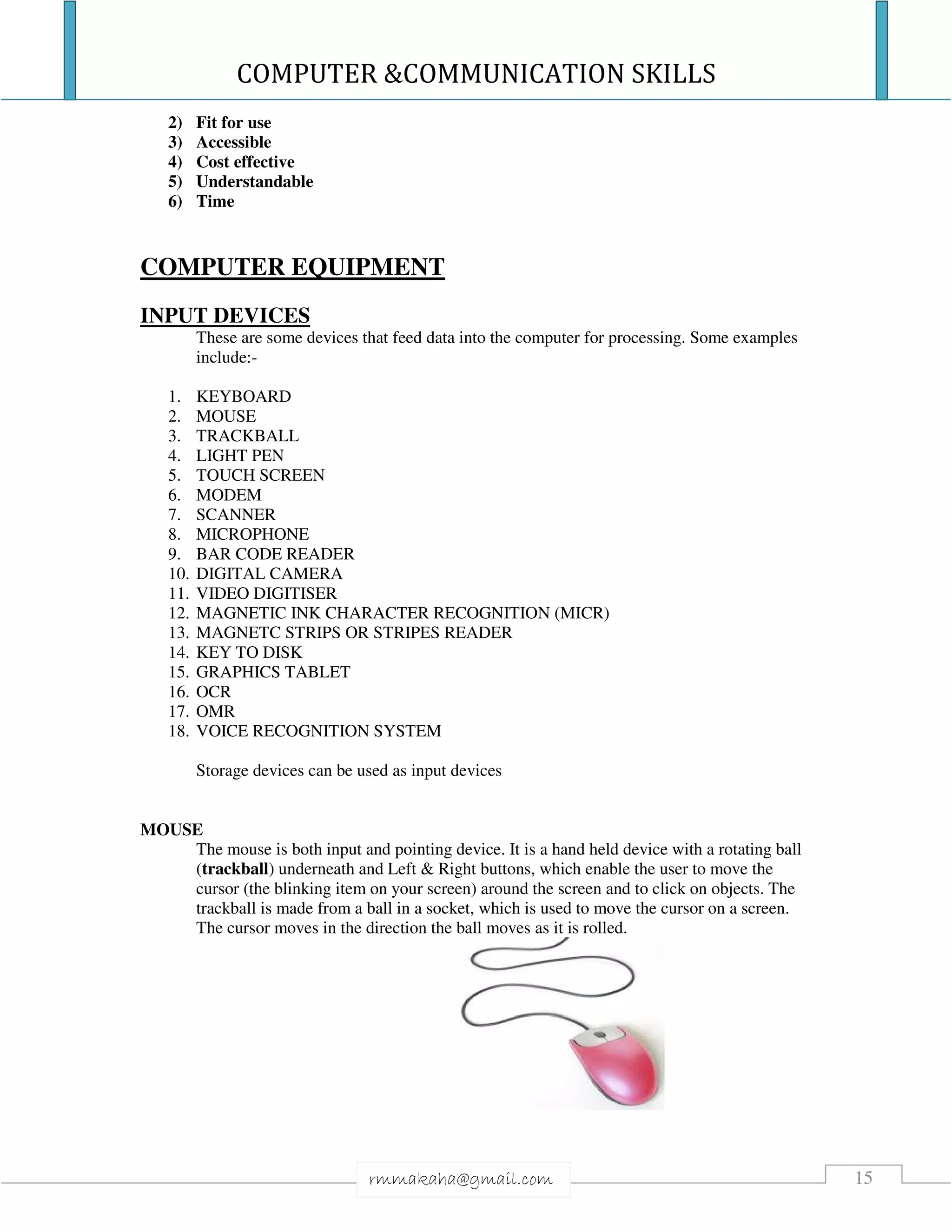 COMMUNICATION & COMPUTER SKILLS | PDF