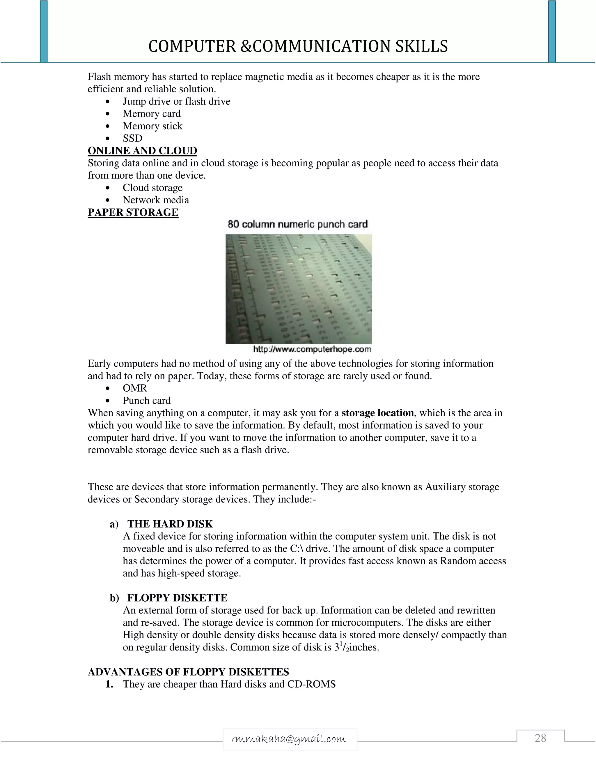 COMMUNICATION & COMPUTER SKILLS | PDF