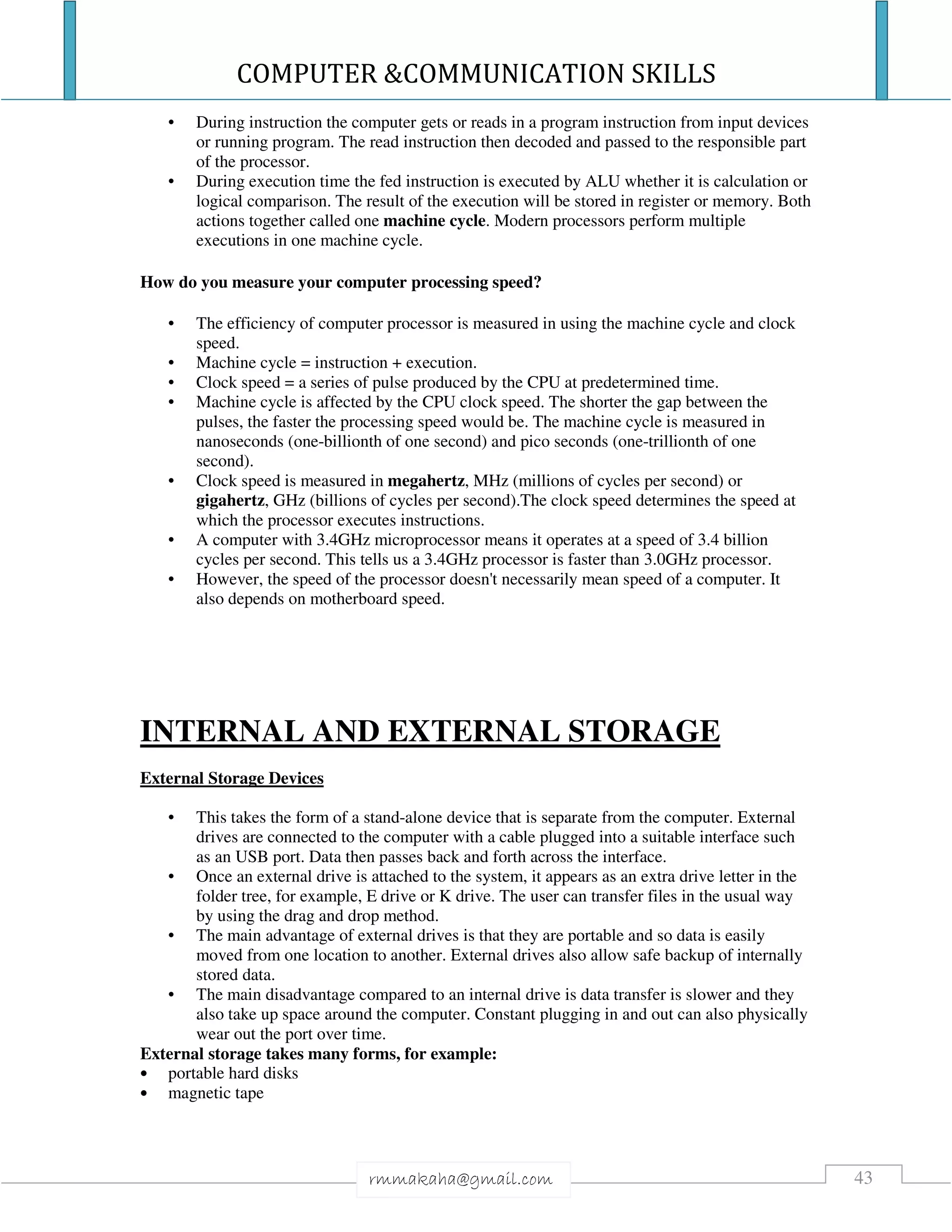 COMMUNICATION & COMPUTER SKILLS | PDF