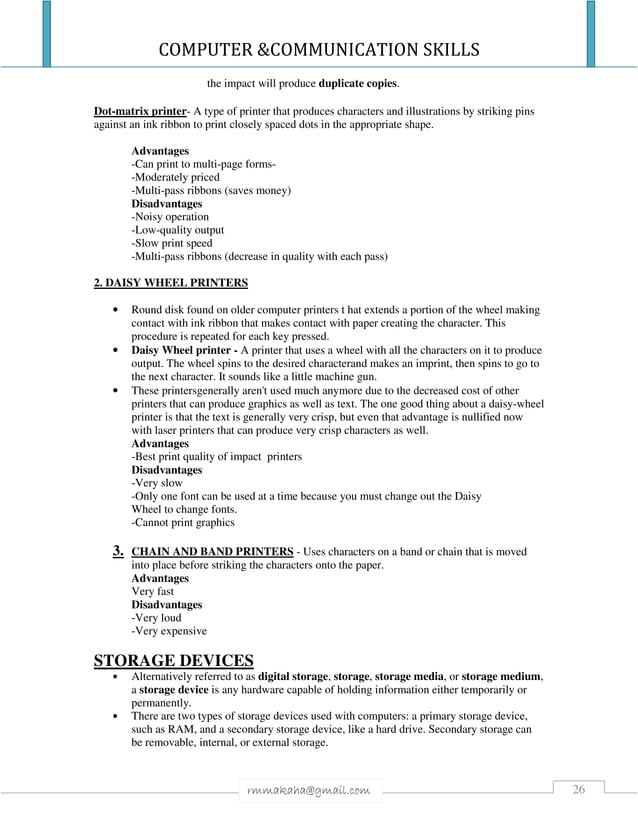 COMMUNICATION & COMPUTER SKILLS | PDF