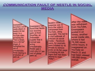 Communication crise of NESTLE | PPTX