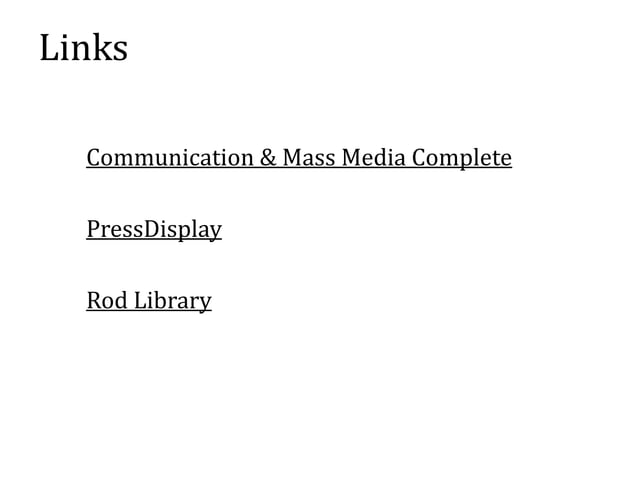 Communication databases | PPTX