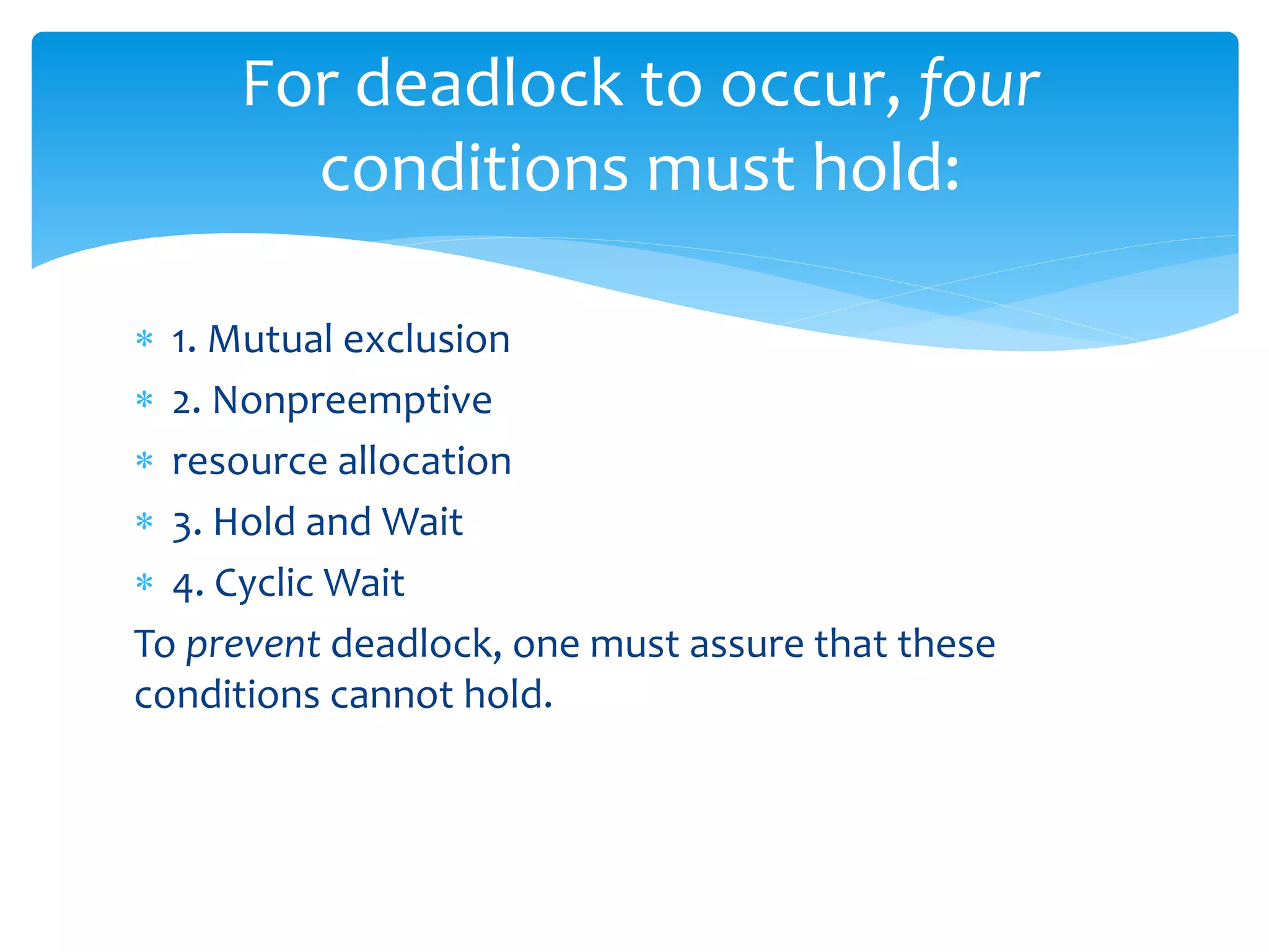 Communication deadlock | PPTX