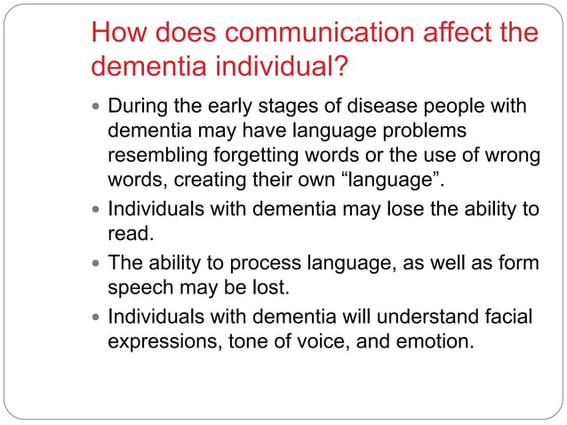 Communication & dementia Responding Positively to Alzheimer's Behaviors ...