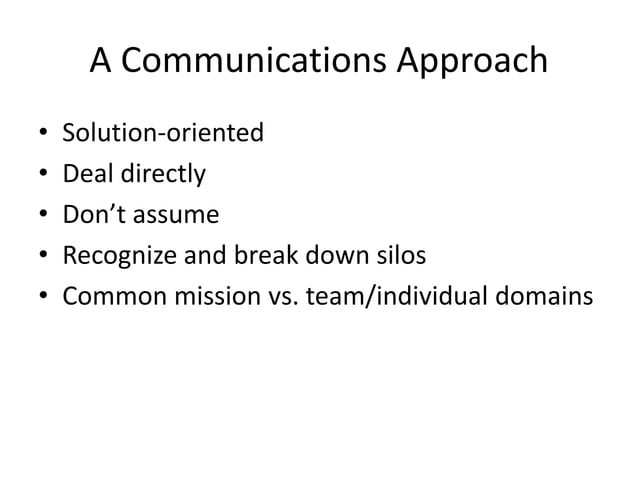 Communication disconnect | PPT