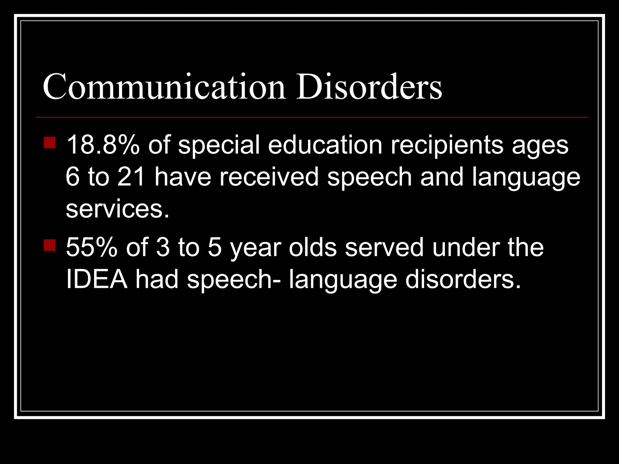 Communication Disorders | PPT