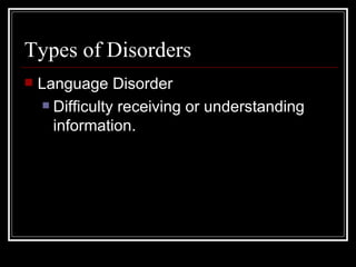 Communication Disorders | PPT