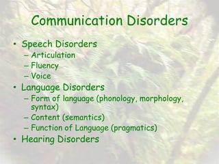 Communication Disorders | PPTX