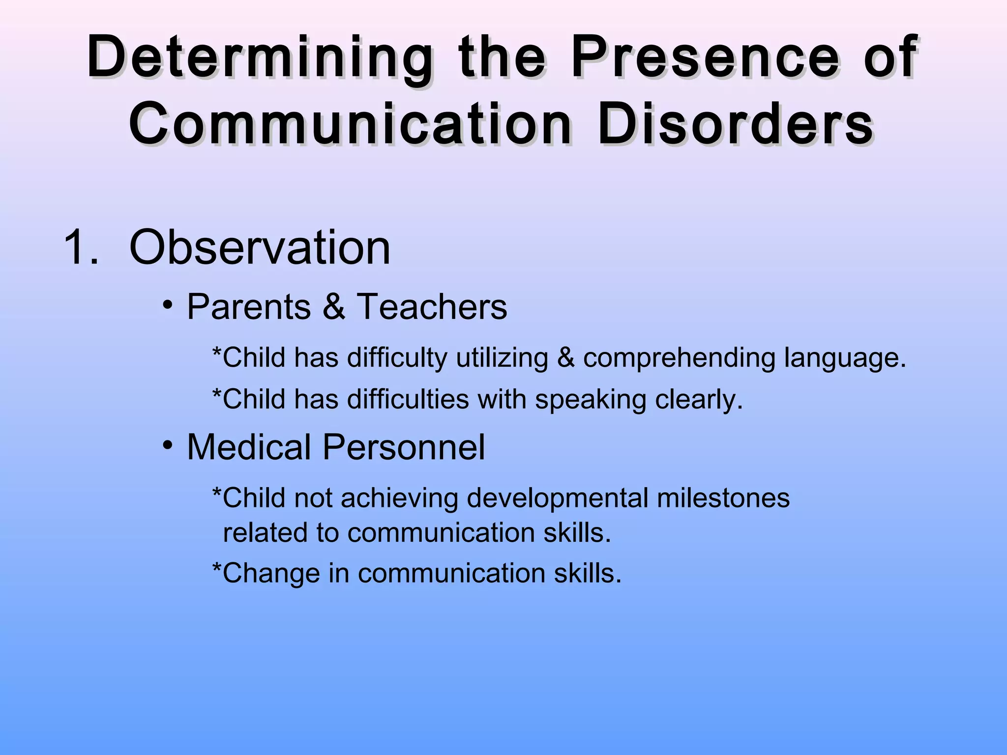 Communication Disorders | PPT