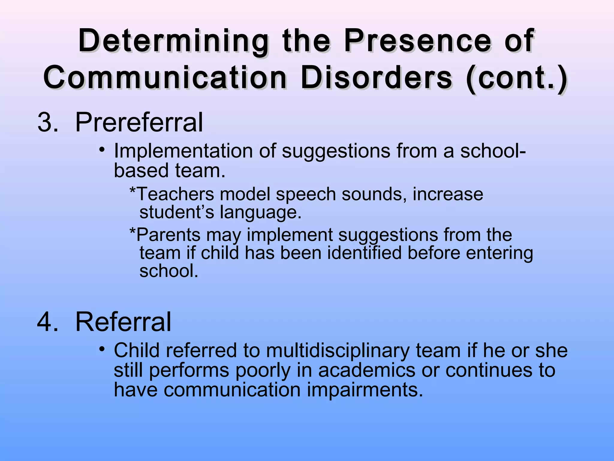 Communication Disorders | PPT