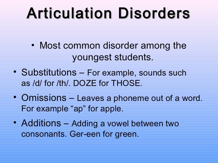 Communication Disorders Communication Disorders