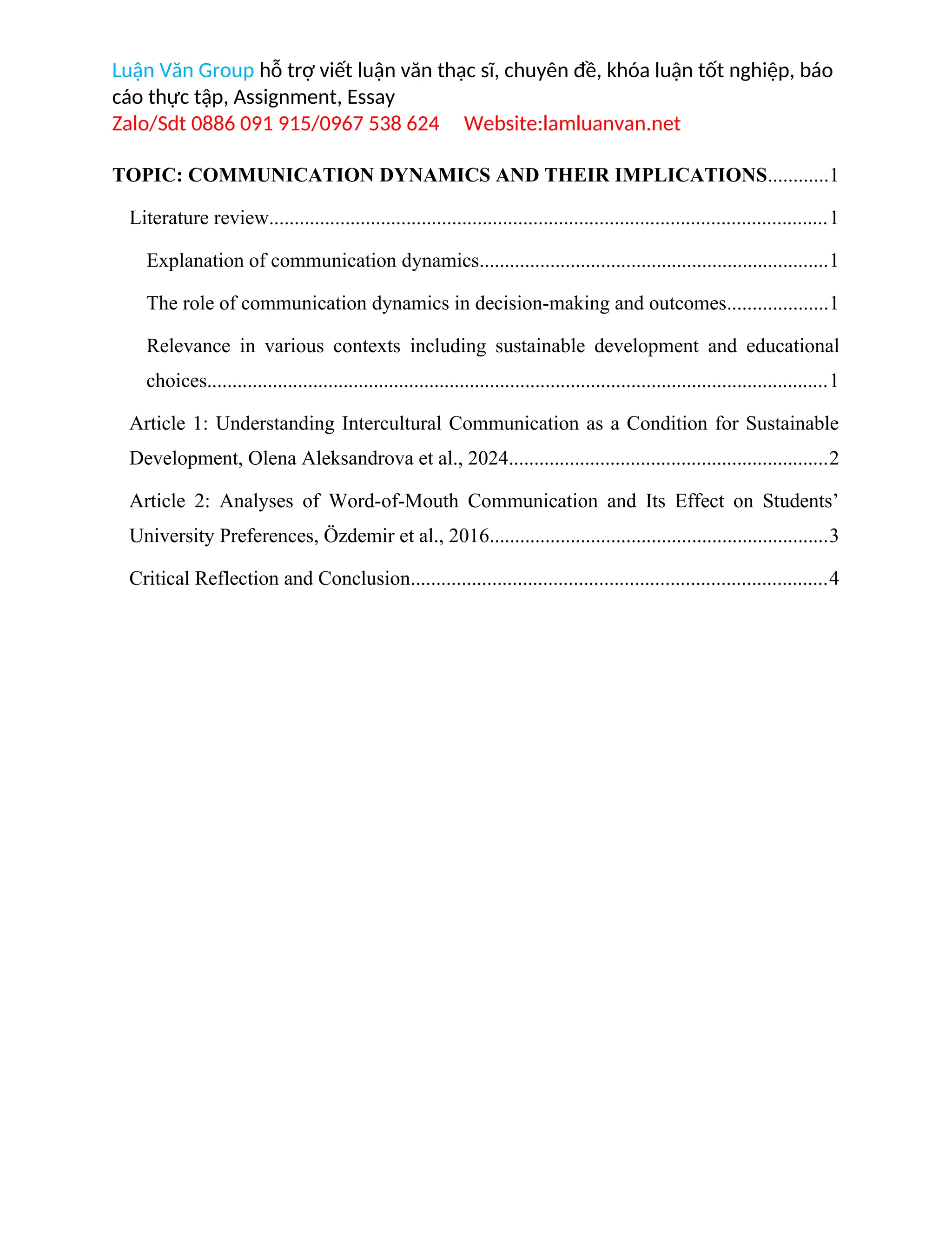 COMMUNICATION DYNAMICS AND THEIR IMPLICATIONS | DOCX