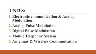 Communication electronics ppt | PPTX